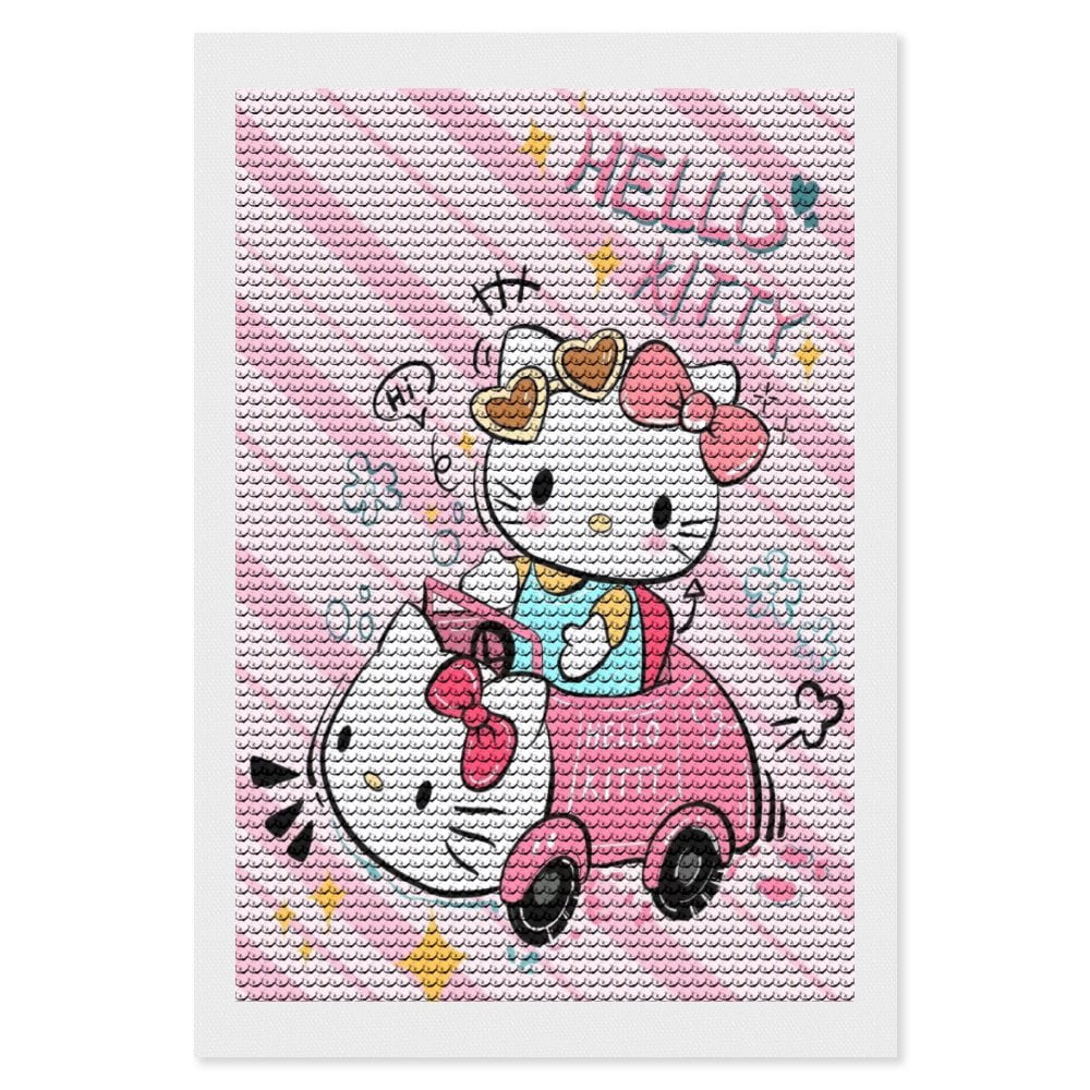 Hello Kitty Diamond Art Kits for Adults - 5D Diamond Art Kits for ...