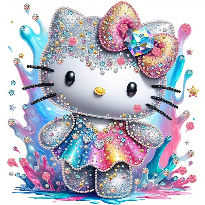 Anime Kitty Diamond Art Painting Kits for Adults and Beginners,5D DIY ...