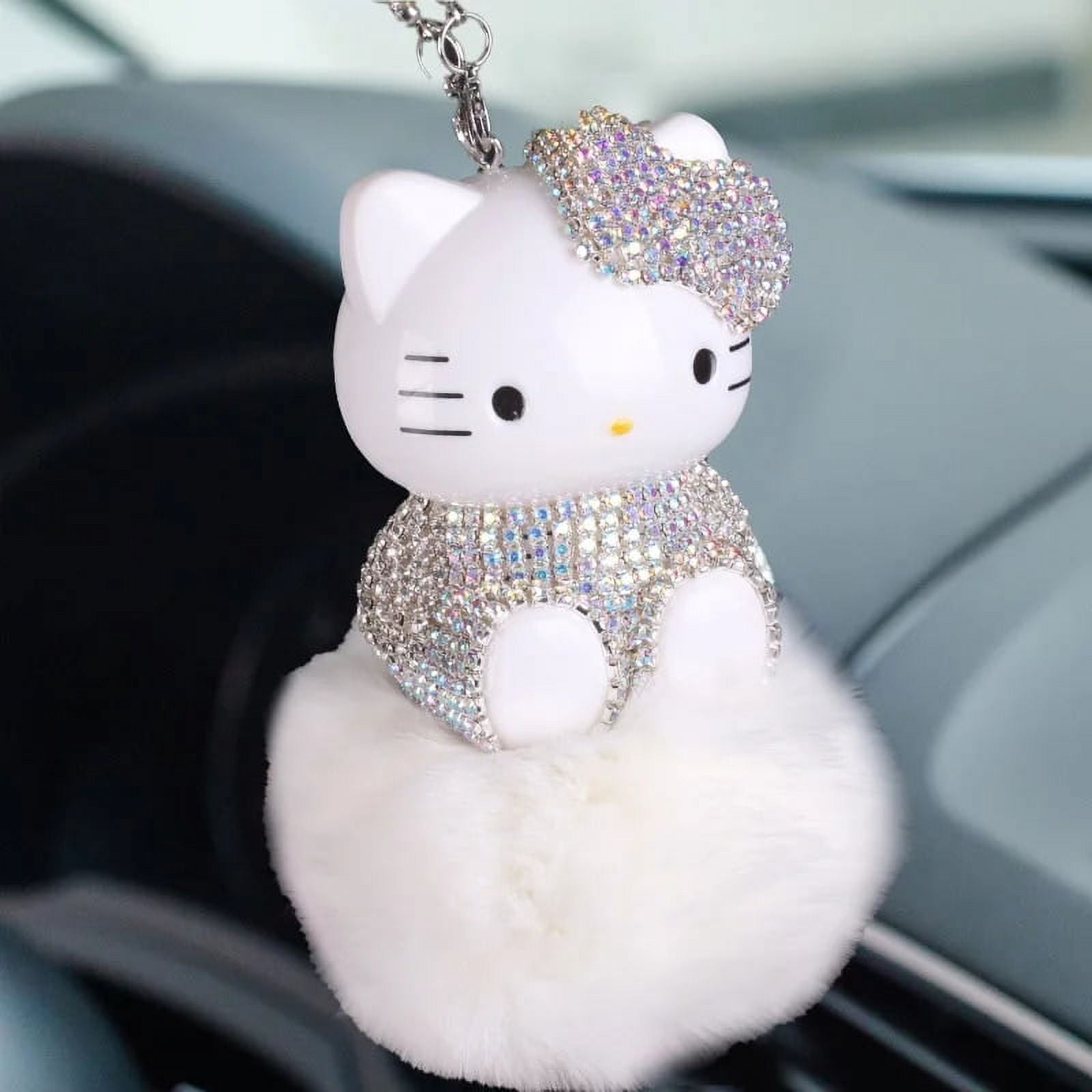 Hello Kitty Diamond Inlaid Car Pendant Sanrio Cute Car Interior ...