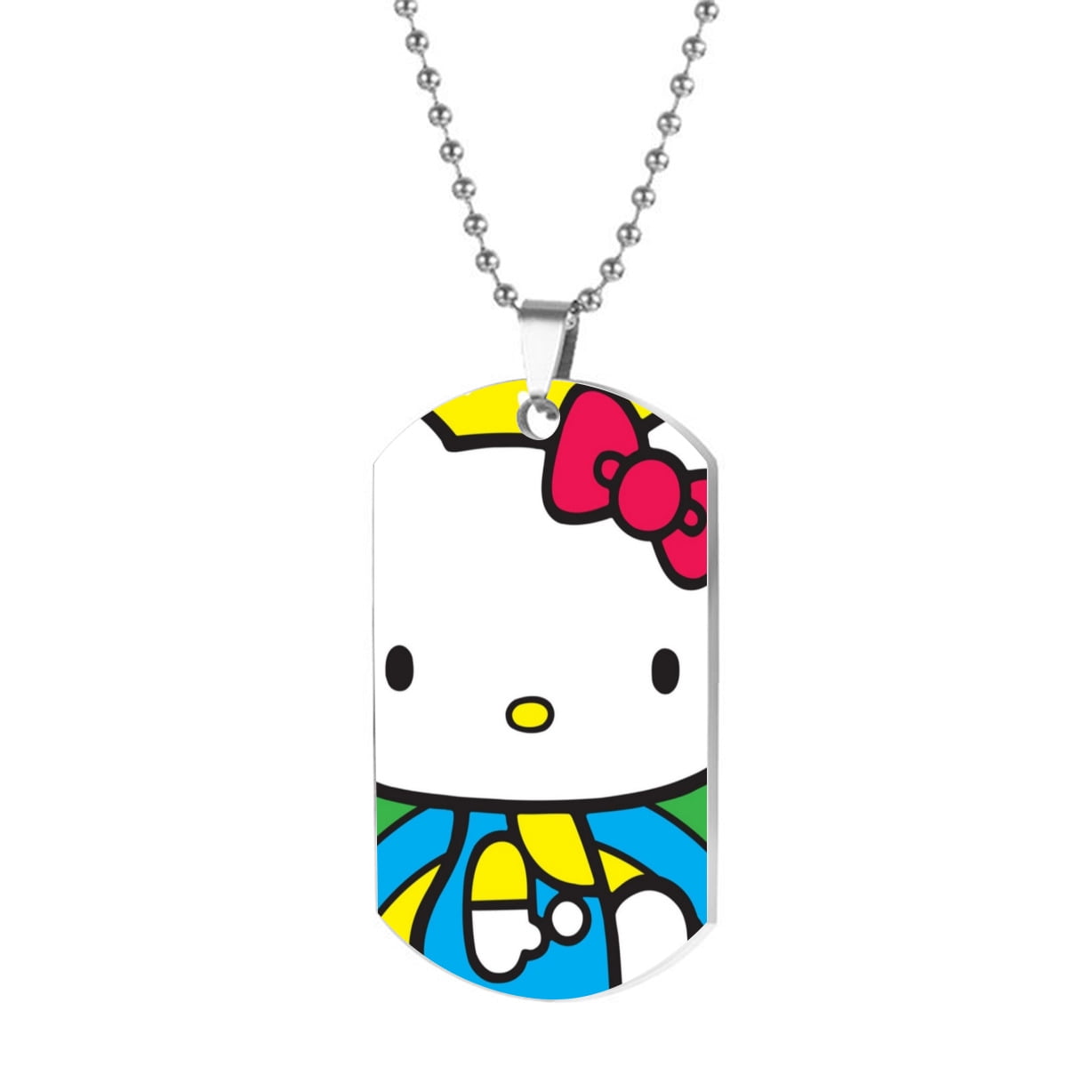 Hello Kitty Dog Tag Pendant Stainless Steel Necklace Pet Mom Gift Dog ...
