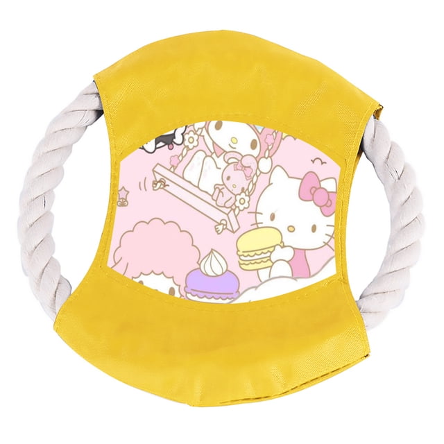 Hello Kitty Dog Toys Flying Disc Rope Toy Chew Toys for Dogs Flying ...