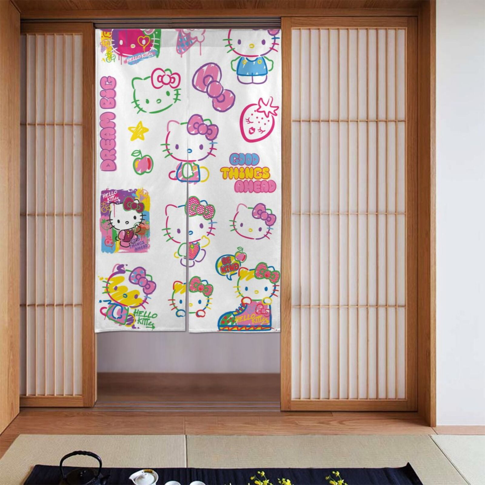 Hello Kitty Door Curtain Privacy partition Blackout Doorway Curtain ...