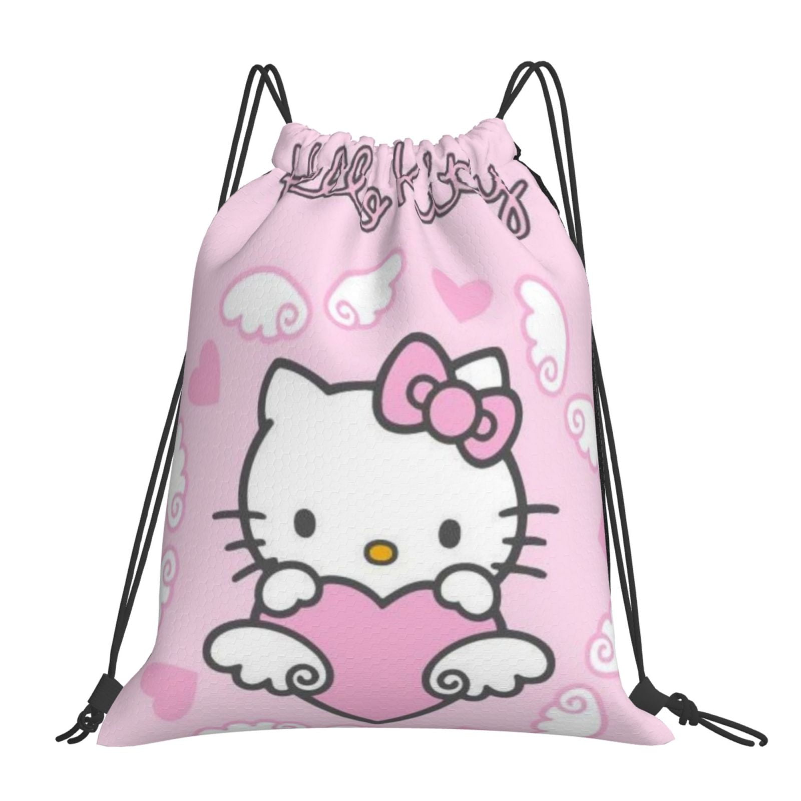 Hello Kitty Drawstring Backpack Sport Gym Bag For Yoga Swimming Gymsack ...