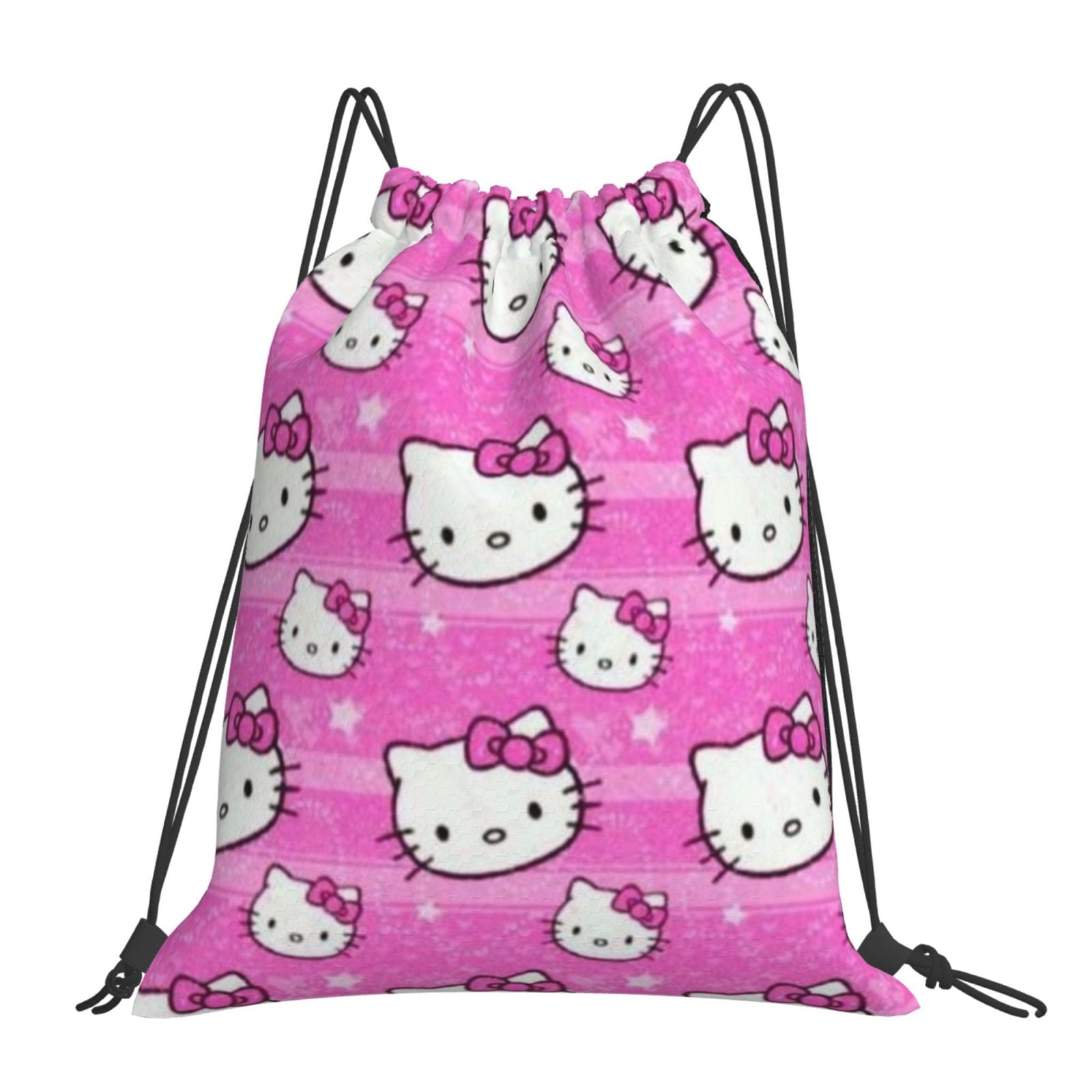 Hello Kitty Drawstring Backpack Sport Gym Bag For Yoga Swimming Gymsack ...