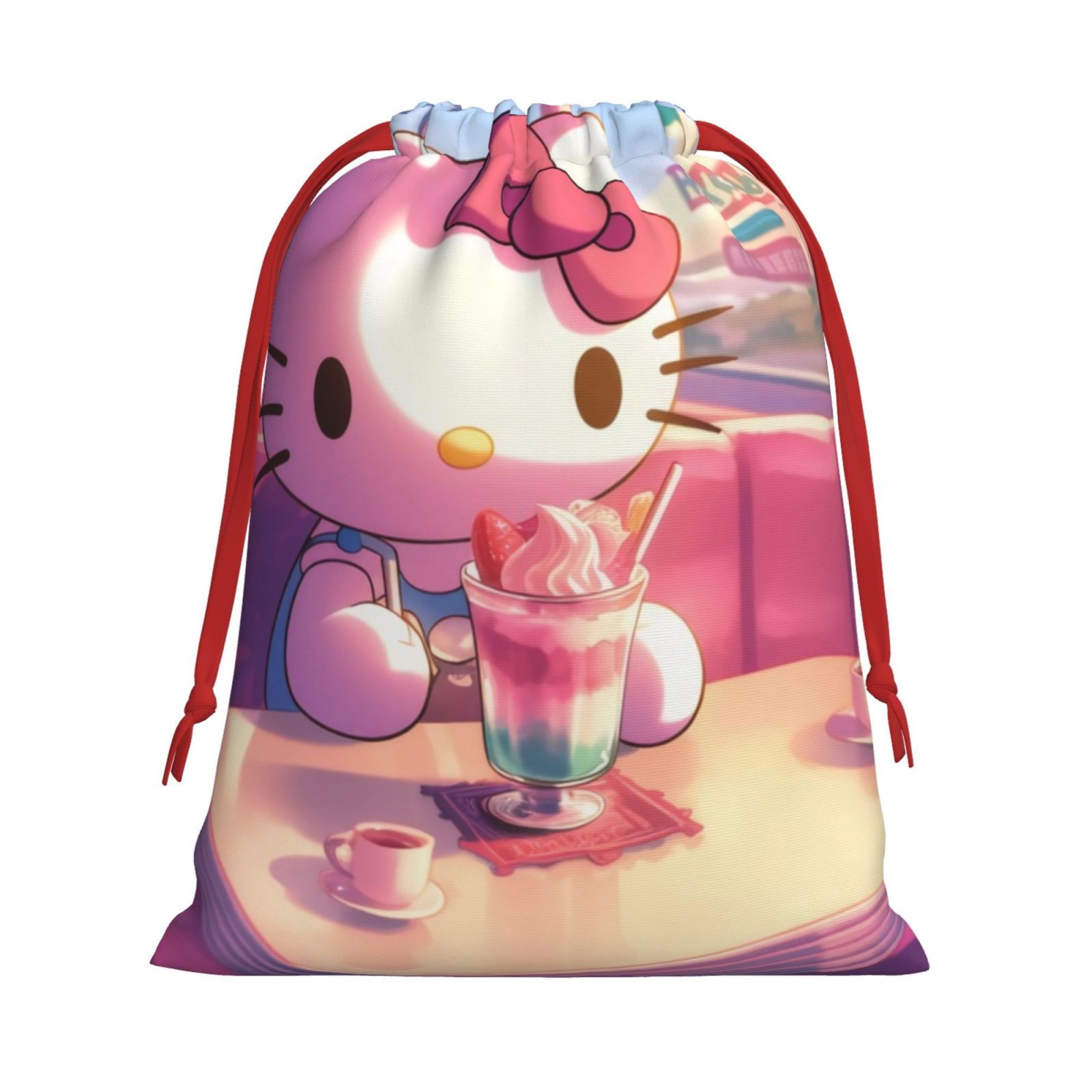 Hello Kitty Drawstring Bag For Kids Adults Gifts Drawstring Backpacks ...