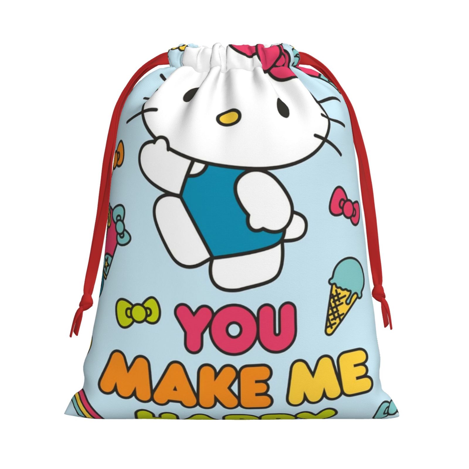 Hello Kitty Drawstring Bag For Kids Adults Gifts Drawstring Backpacks ...
