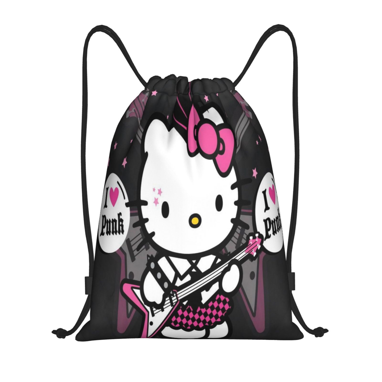 Hello Kitty Drawstring Bag Sports Fitness Bag Waterproof Rope Bag For ...