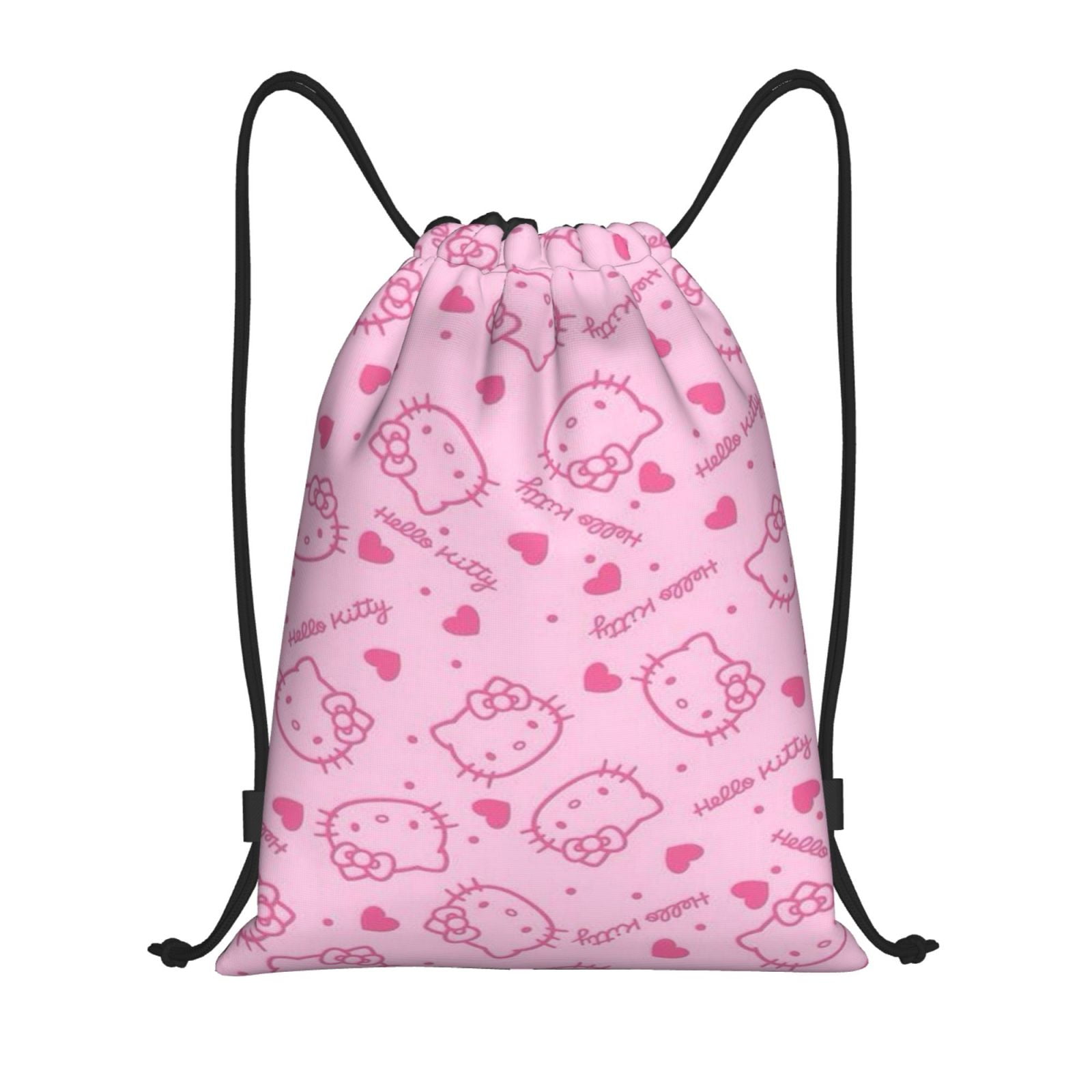 Hello Kitty Drawstring Bag Sports Fitness Bag Waterproof Rope Bag For ...