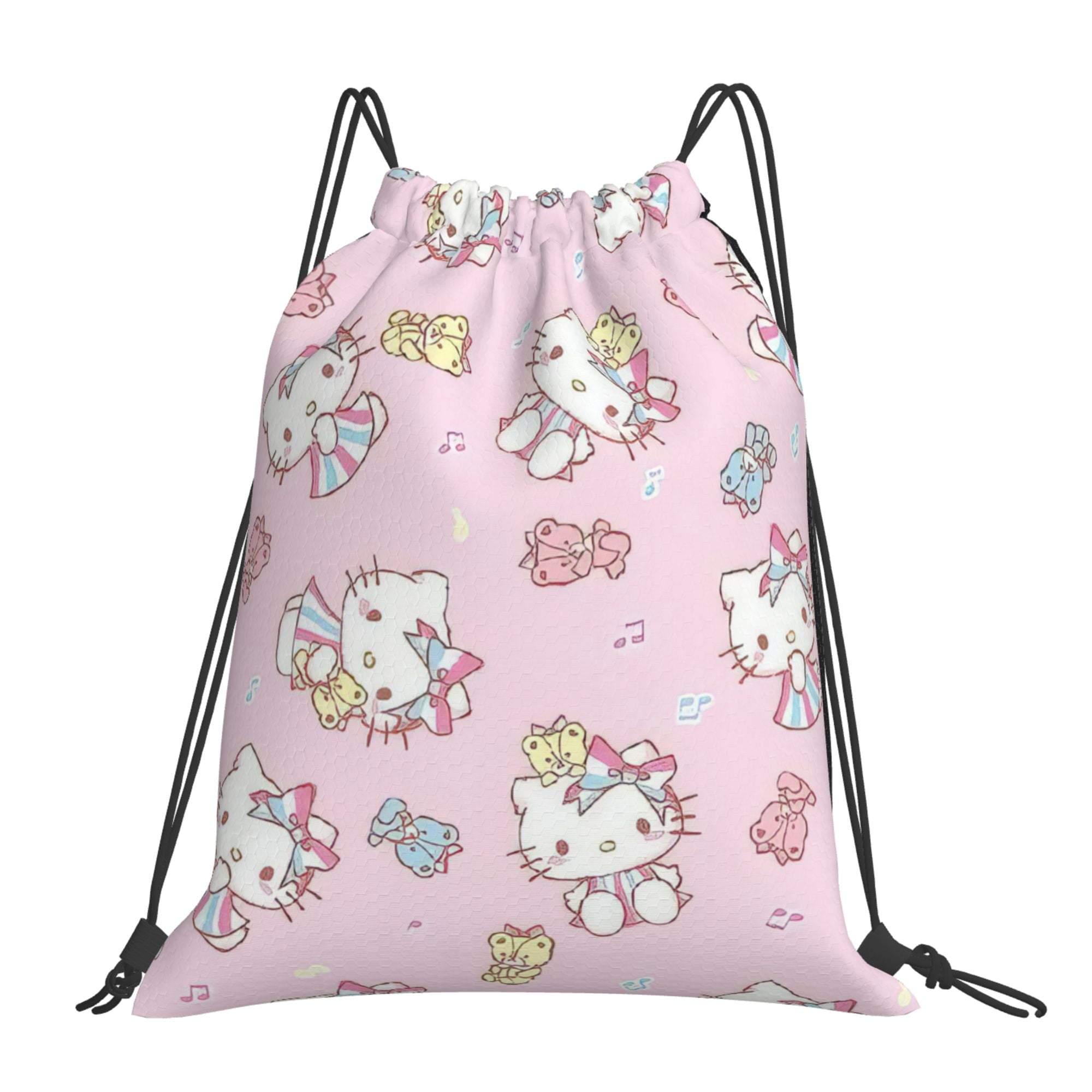Hello Kitty Drawstring Bags Gym Bag Travel Sling Bag Outdoor Portable ...
