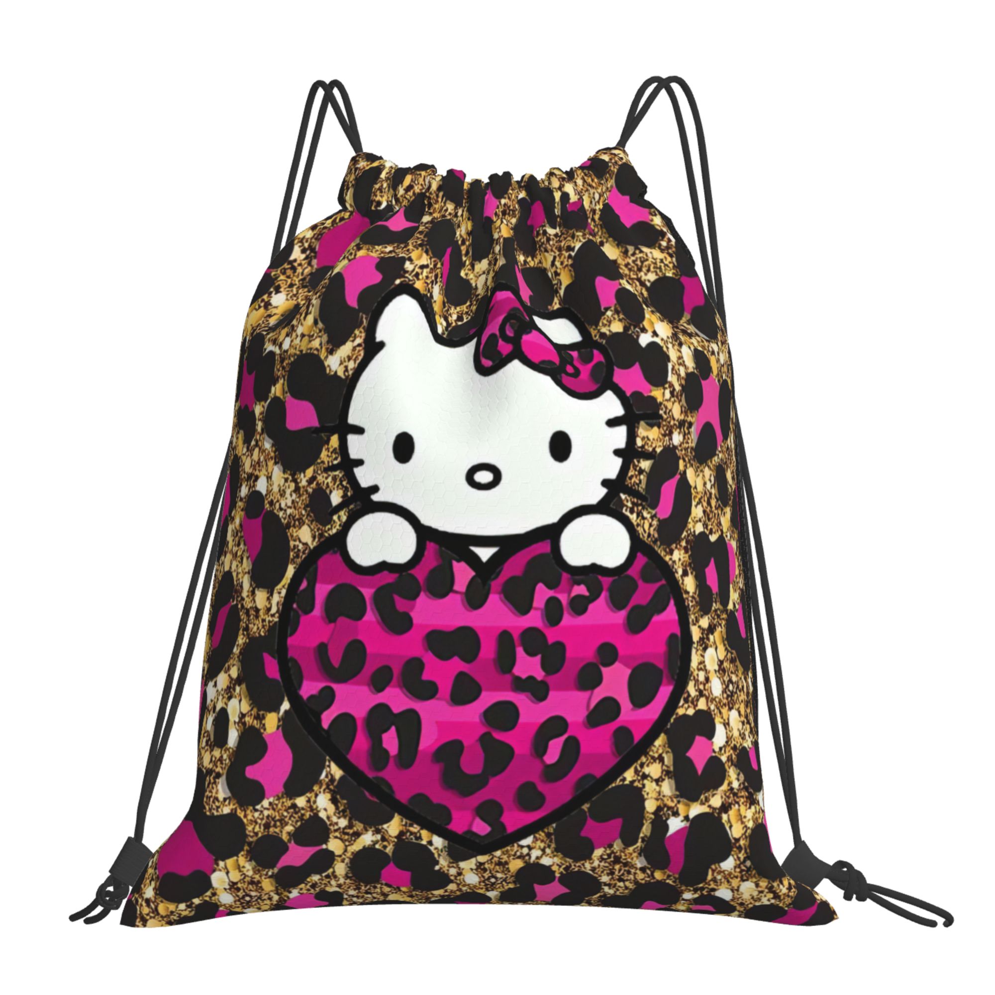 Hello Kitty Drawstring Bags Gym Bag Travel Sling Bag Outdoor Portable ...
