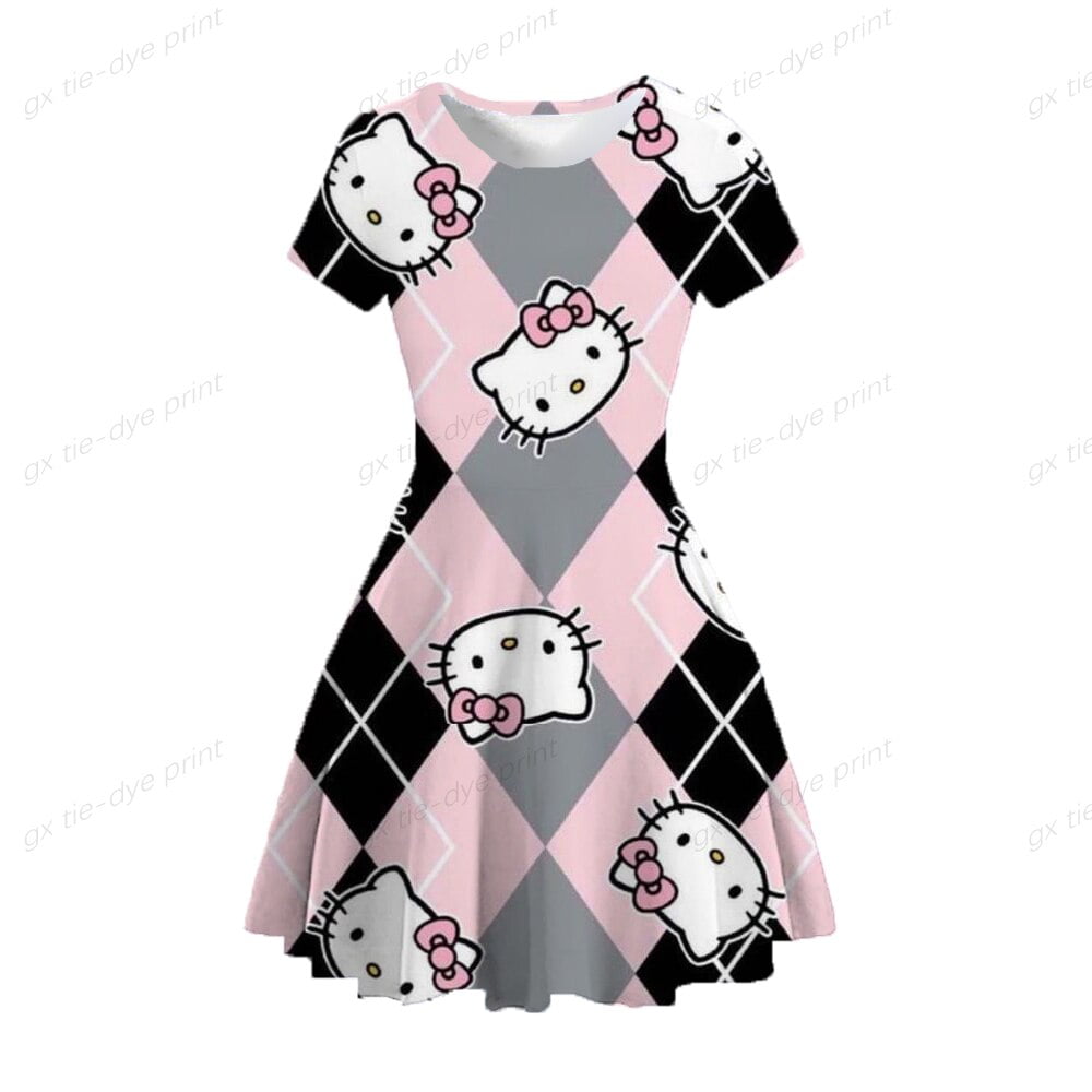 Hello Kitty Dress Fancy Kids Dresses for Girls Birthday Easter Cosplay ...