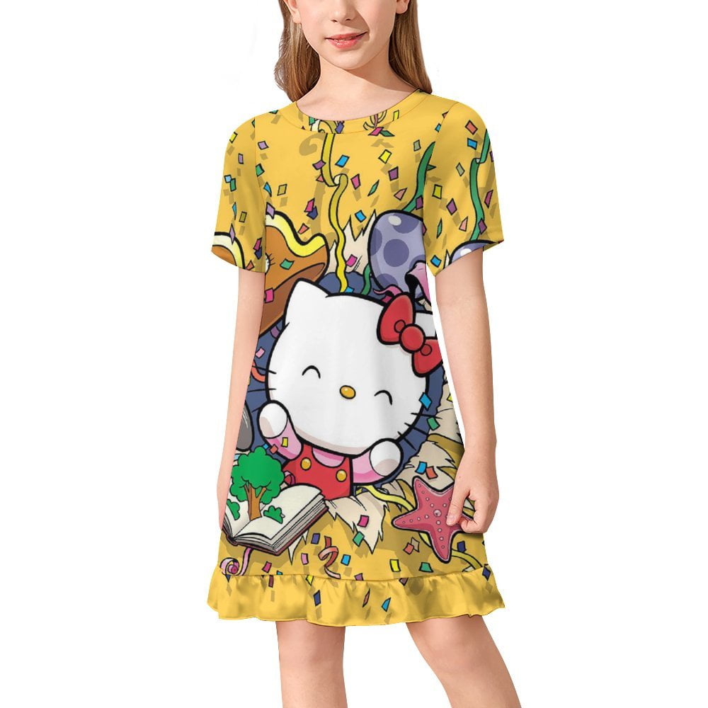 Hello Kitty Dress for Girls Cute Casual Dresses 110CM Hello Kitty Merch ...