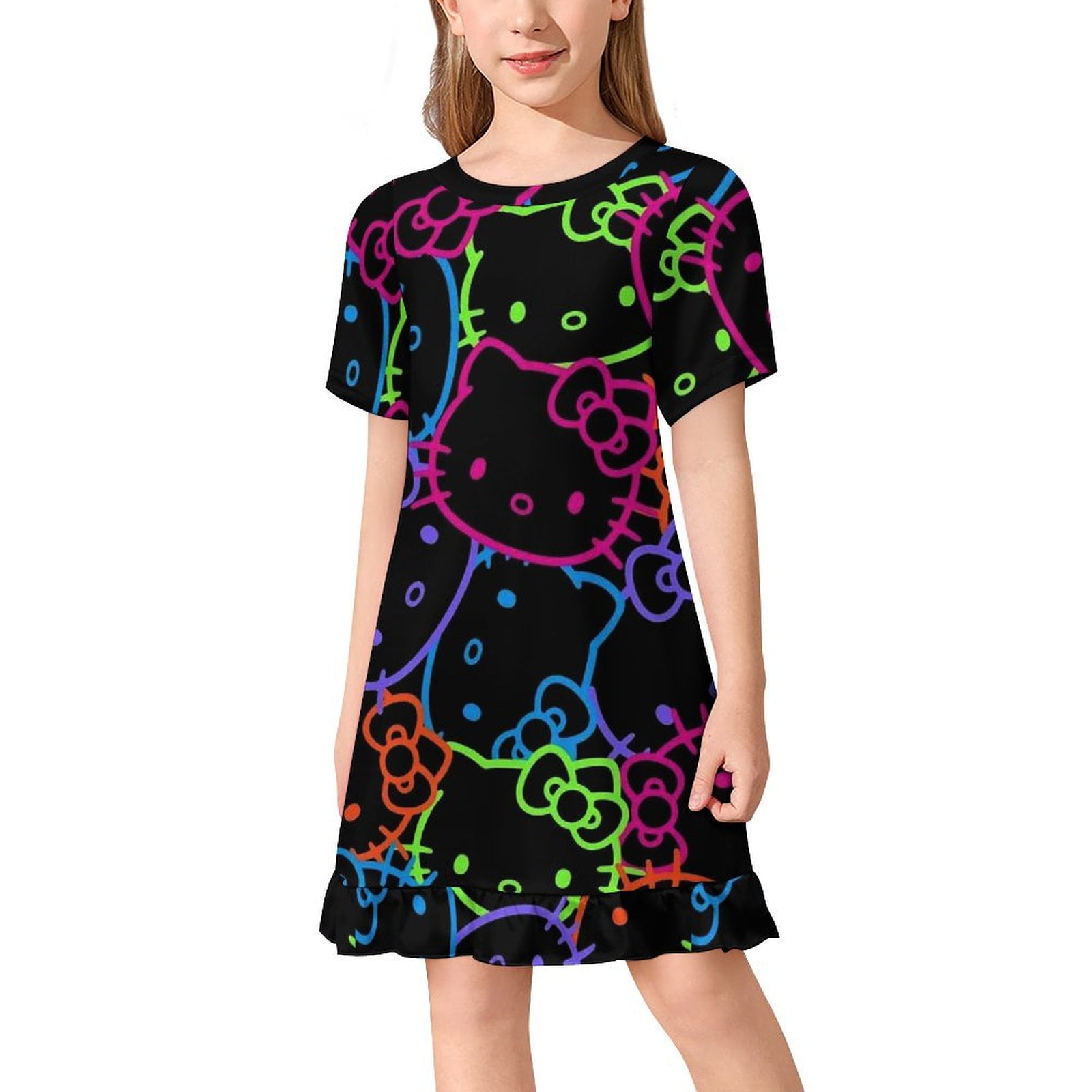 Hello Kitty Dress for Girls Cute Casual Dresses 120CM Hello Kitty Merch ...