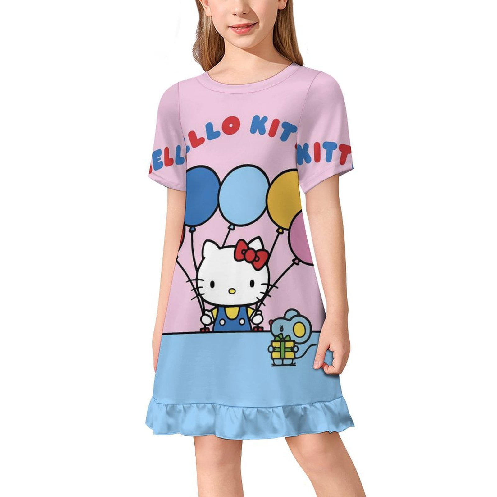 Hello Kitty Dress for Girls Cute Casual Dresses 140CM Hello Kitty Merch ...