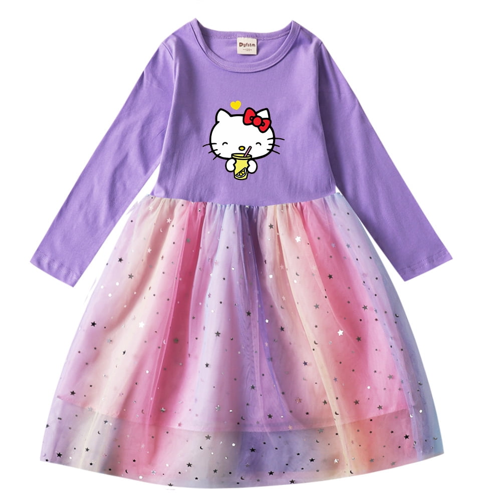 Hello Kitty Dresses Party Long Sleeve Costume Fall Dresses for Girls ...