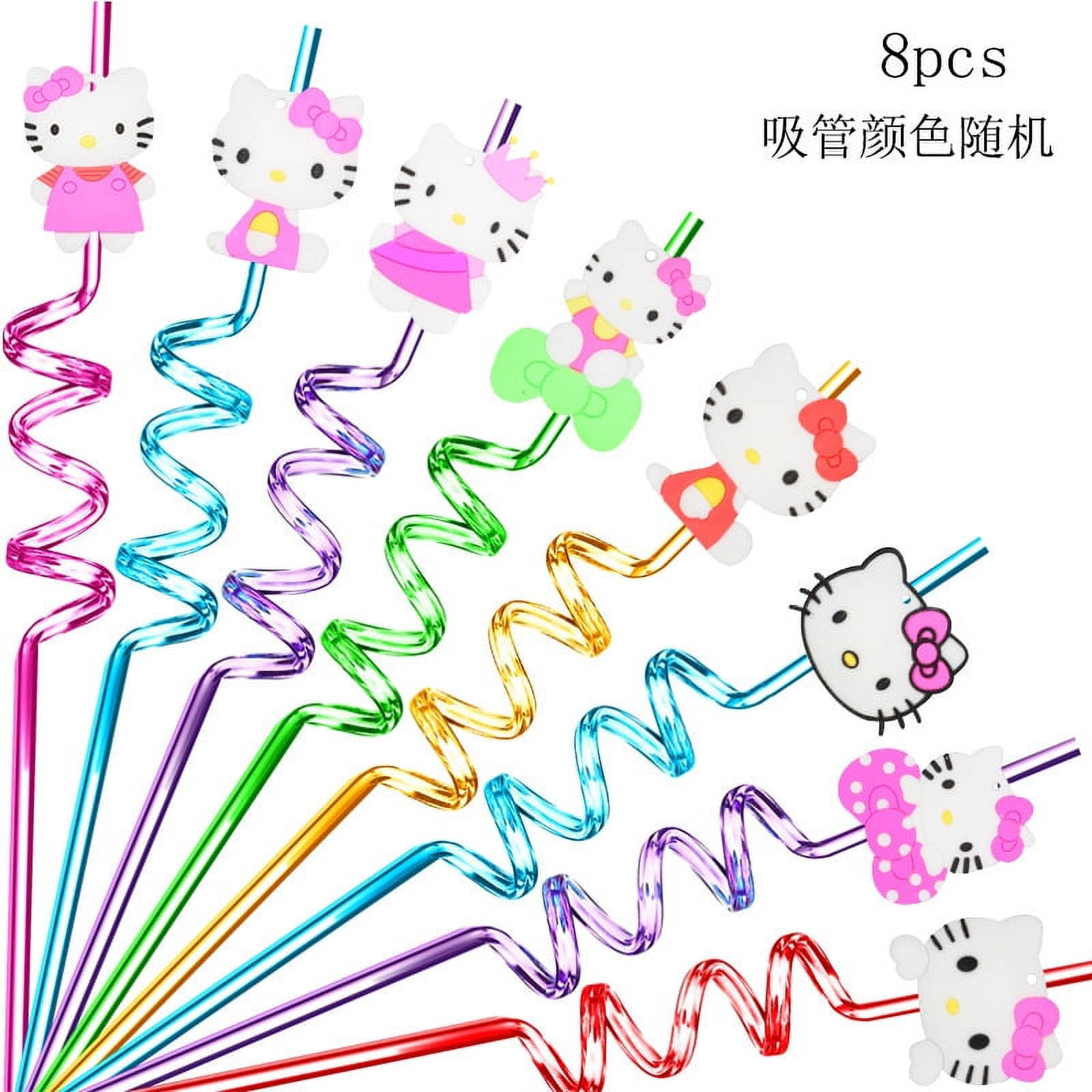 Hello Kitty Drinking Straws Kids Boys Girls Birthday Party Decoration ...