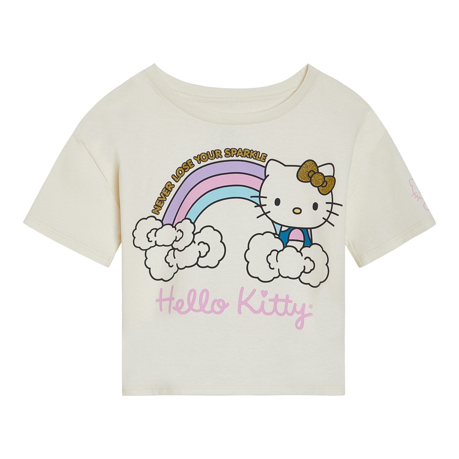 Hello Kitty Drop Shoulder T-Shirt Little Kid to Big Kid - Walmart.com