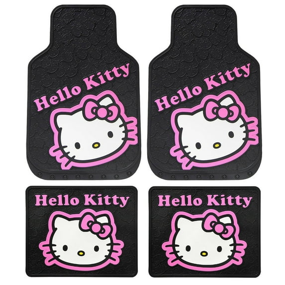 Sanrio Hello Kitty Full Set Auto Accessories - 2 Front 2 Rear Rubber ...