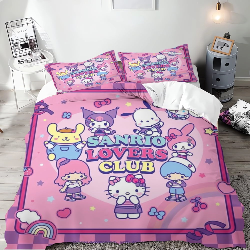 Hello Kitty Duvet Cover Anime Cartoon Large Duvet Cover King Size ...