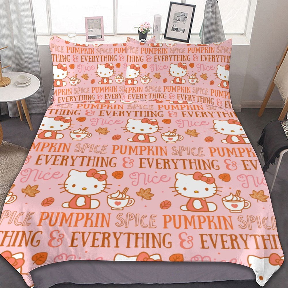 Hello Kitty Duvet Cover Set 3-Piece Bedding Set Soft Warm And ...
