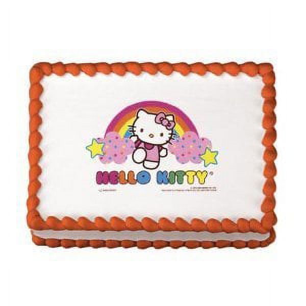 Hello Kitty Edible Image Cake Decoration Topper - Walmart Business Supplies
