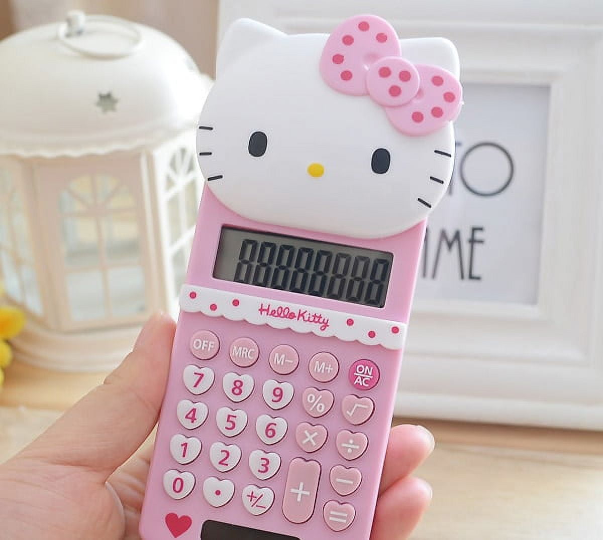 Hello Kitty Electronic Calculator Desktop Home Office School Financial Accounting Tool Slide ...