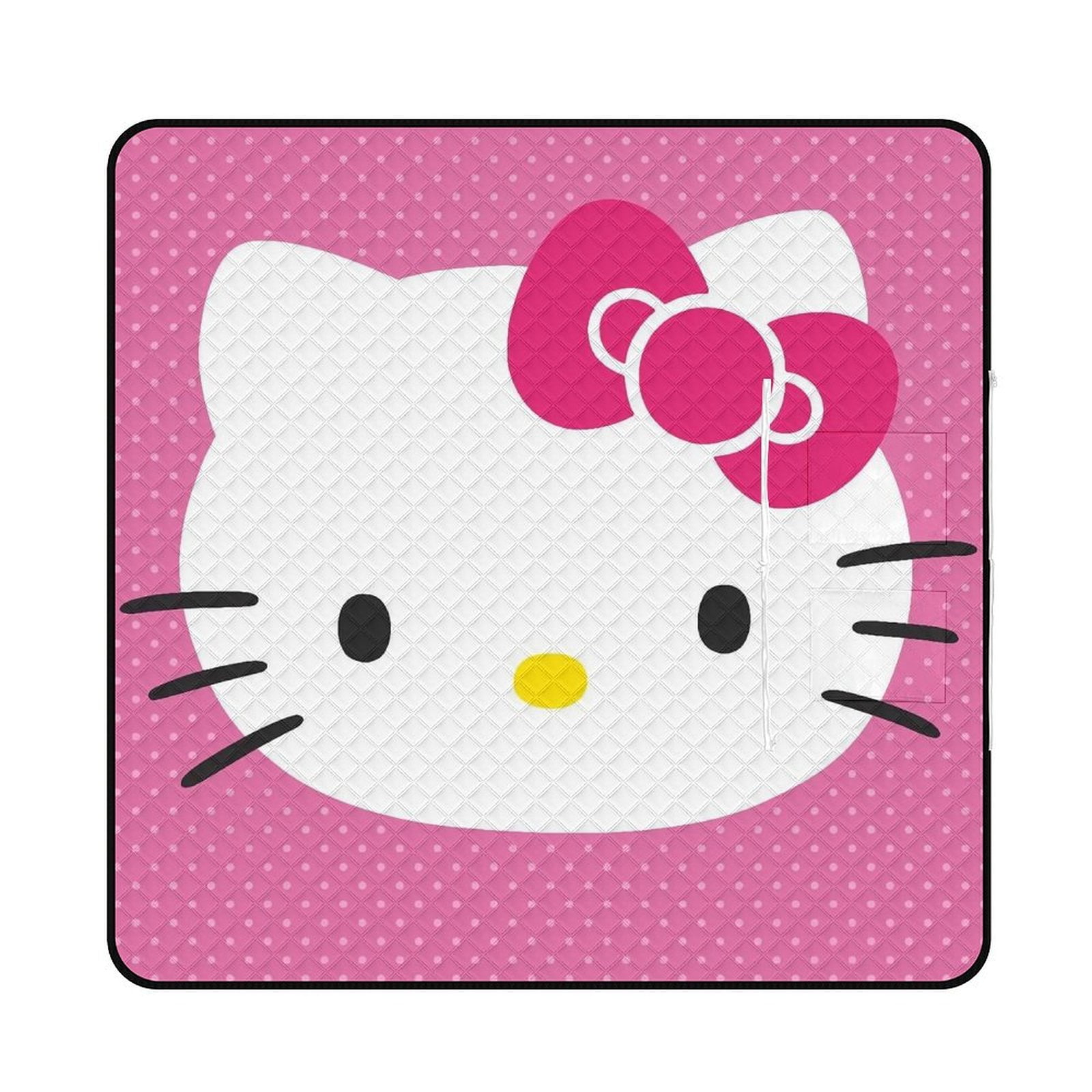 Hello Kitty Face Extra Large Picnic Outdoor Blanket,78 x 78 Waterproof ...