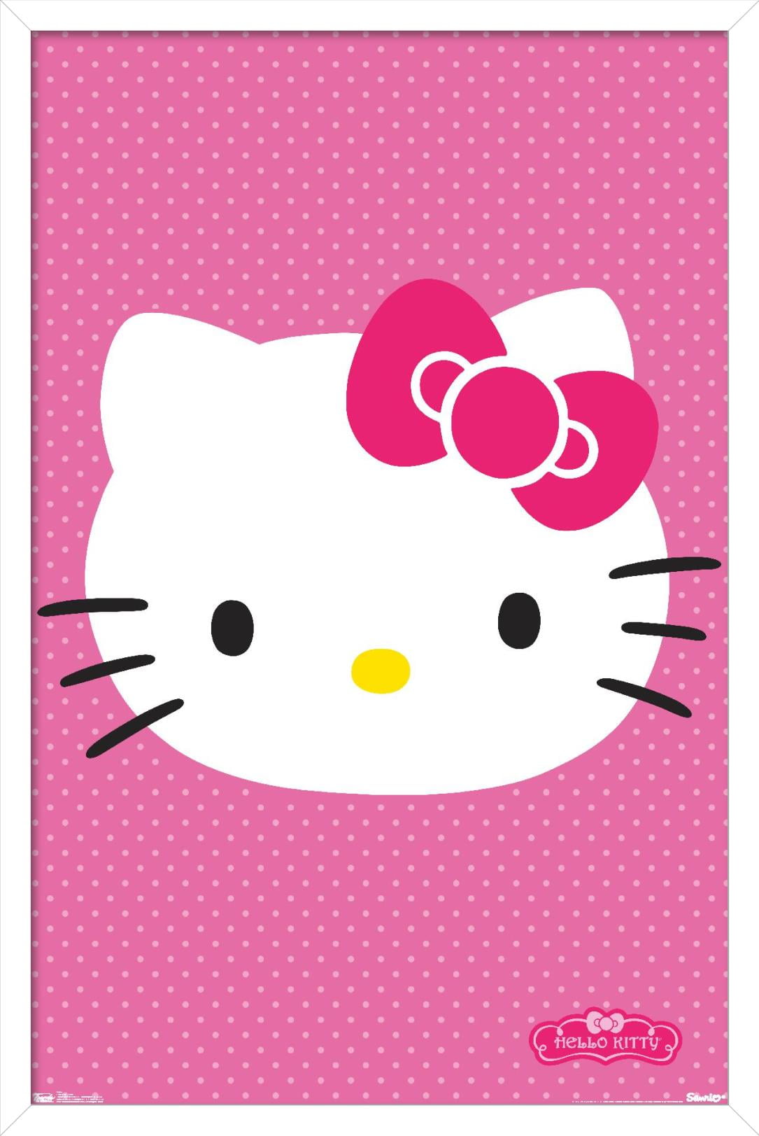 Hello Kitty - Face Wall Poster, 14.725" x 22.375", Framed - Walmart.com