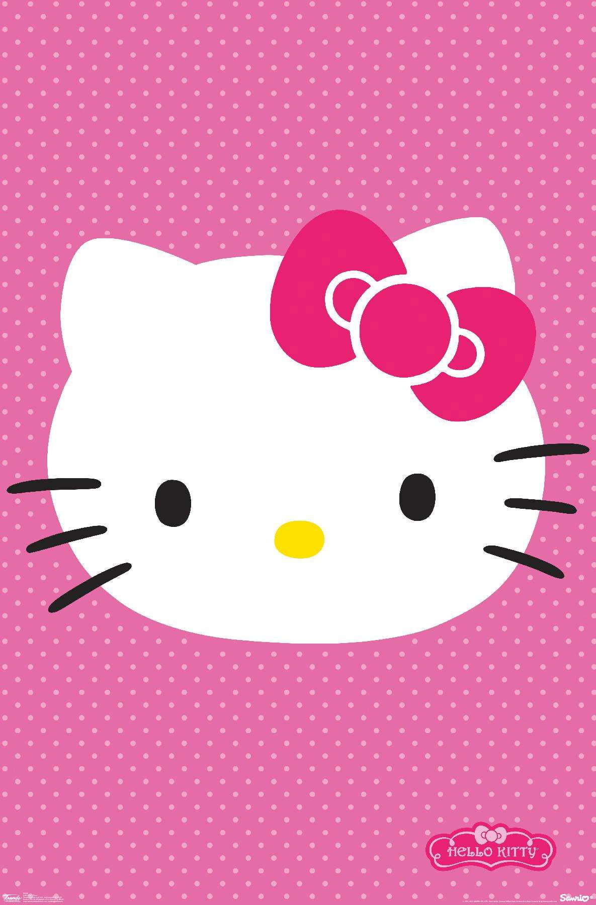 Hello Kitty - Face Wall Poster, 14.725" x 22.375" - Walmart.com