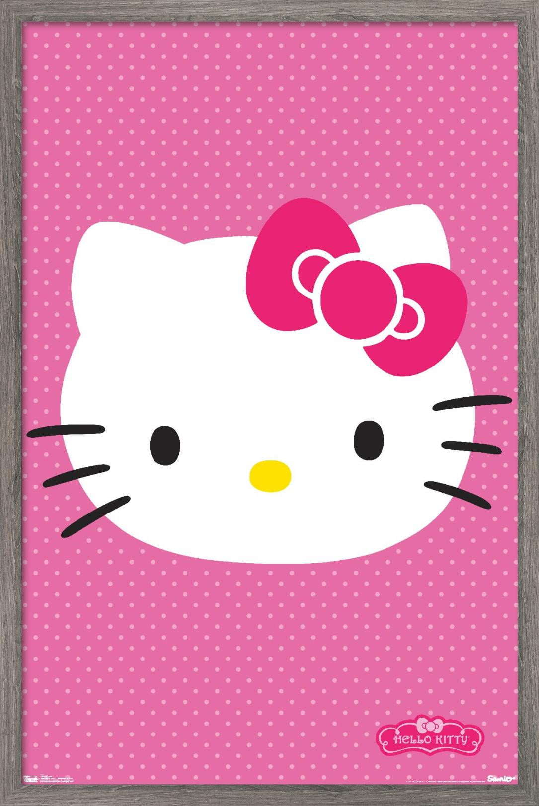 Hello Kitty - Face Wall Poster, 22.375" x 34", Framed - Walmart.com