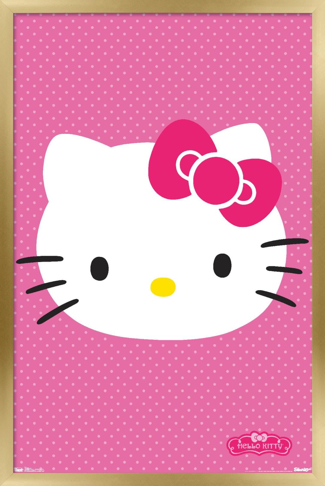 Hello Kitty - Face Wall Poster, 22.375" x 34", Framed - Walmart.com