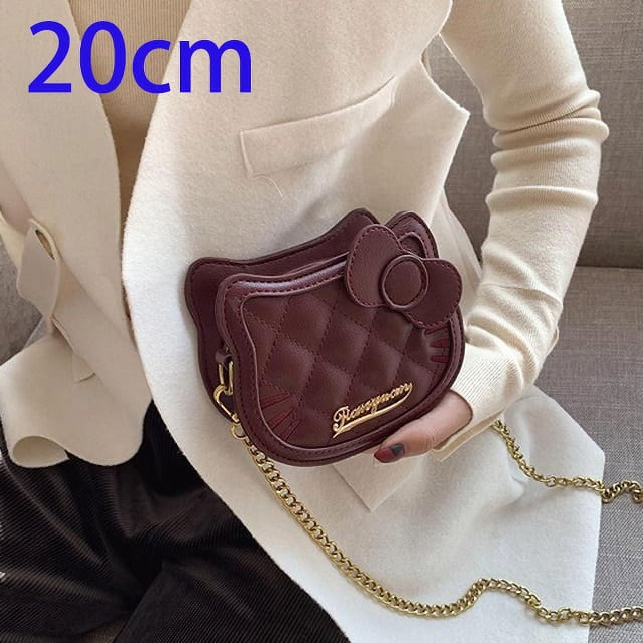 Hello Kitty Fashion All-match Diamond Chain Wallet Spring Summer Cute ...