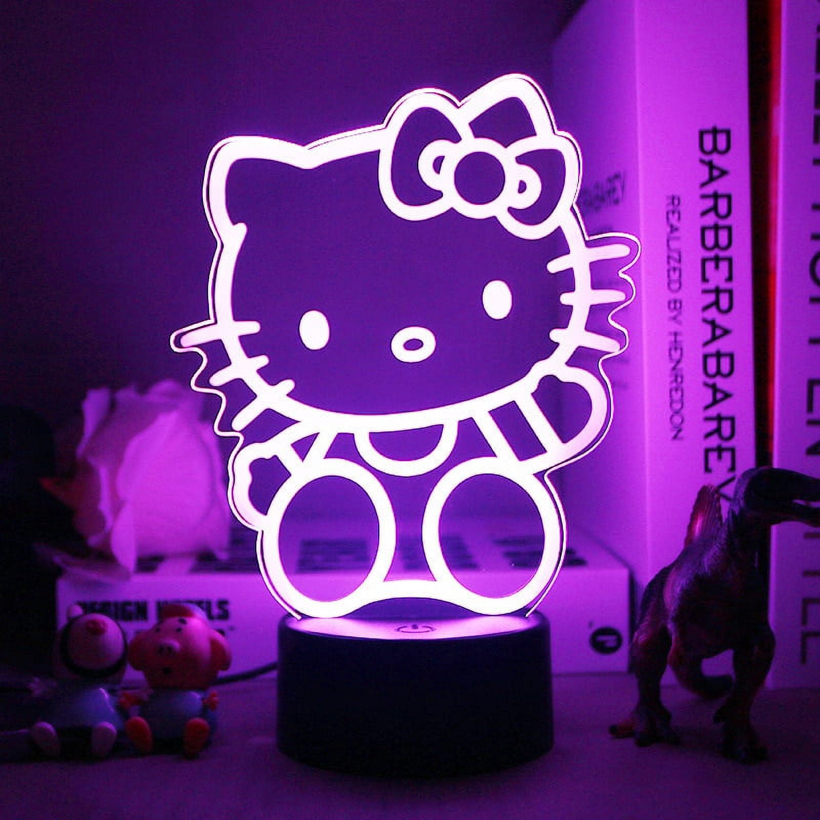 Hello Kitty Figure Led Cartoon 3D Anime Led Night Light Bedroom ...