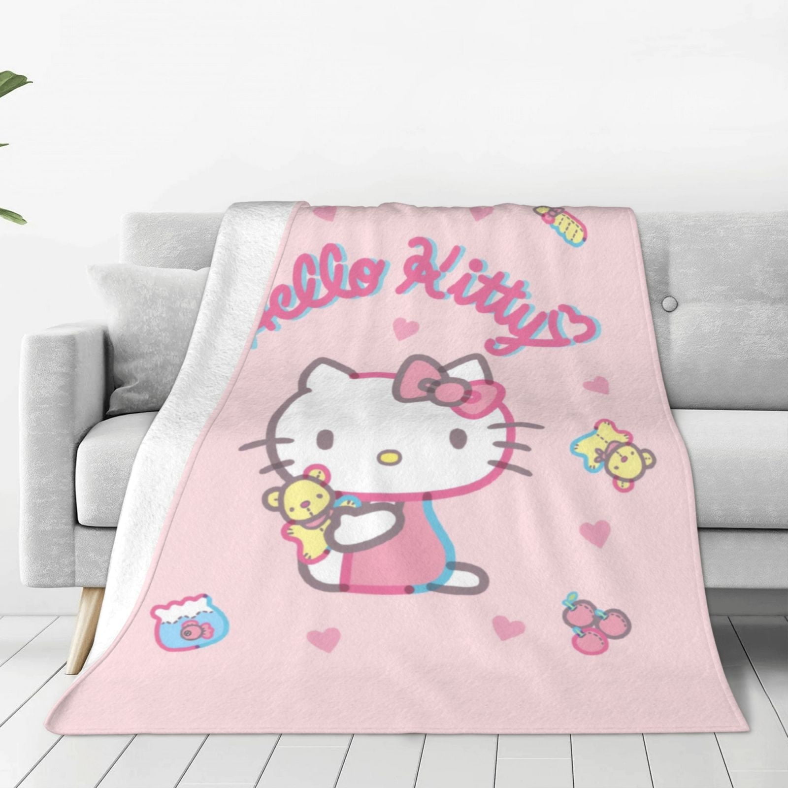 Hello Kitty Fleece Blanket Super Soft Cozy Throw Blanket 50"X40 ...