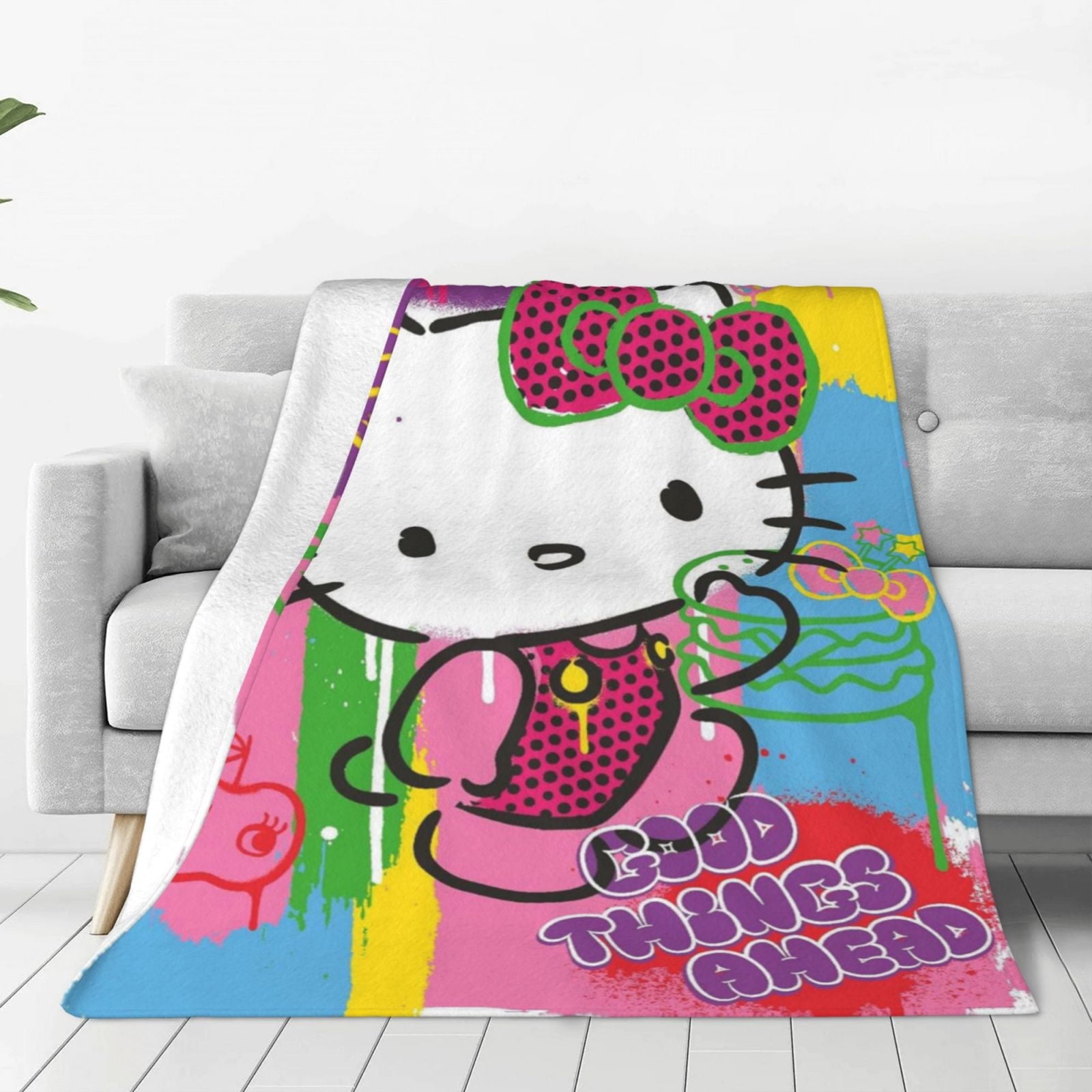 Hello Kitty Fleece Blanket Super Soft Cozy Throw Blanket 60"X50 ...