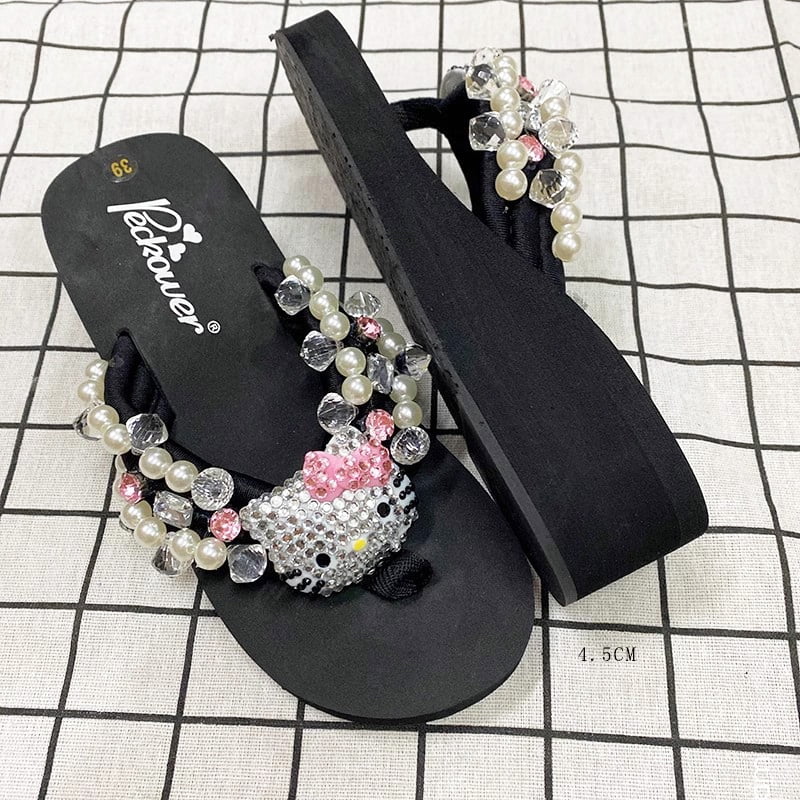 Hello Kitty Flip Flop Soft Sandals Beach Slides Women Slipper Ladies ...
