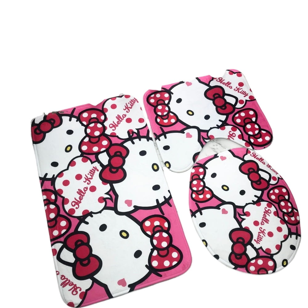 Hello Kitty Floor Mat Cartoon Anime Door Mat Toilet Toilet Water ...
