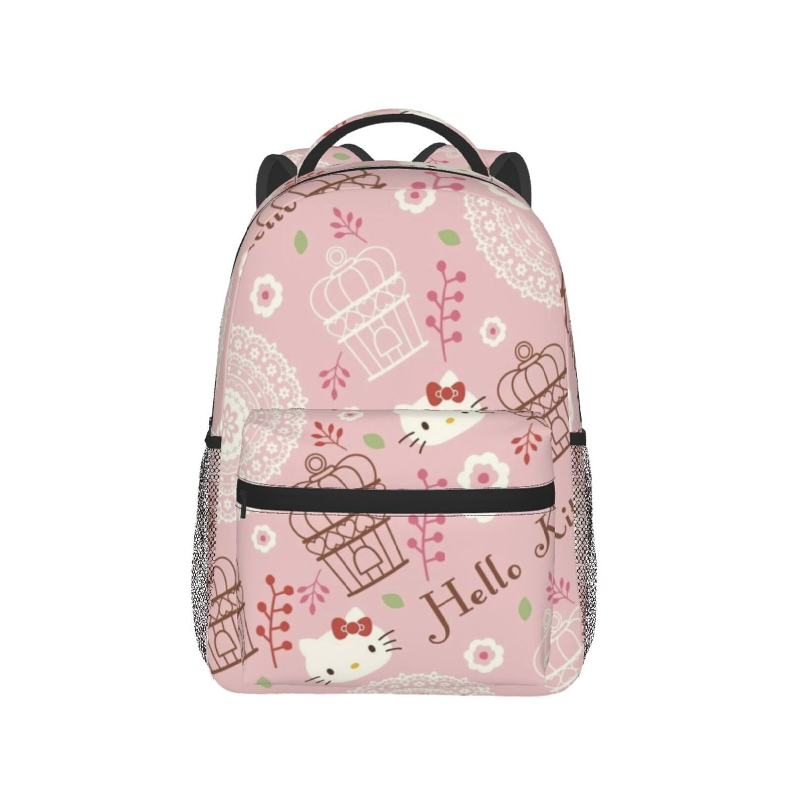 Hello Kitty Flower Backpack,Polyester Travel Backpack for Women Men ...