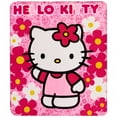 Hello Kitty Flower Pink Throw Fleece Blanket #70332 - Walmart.com