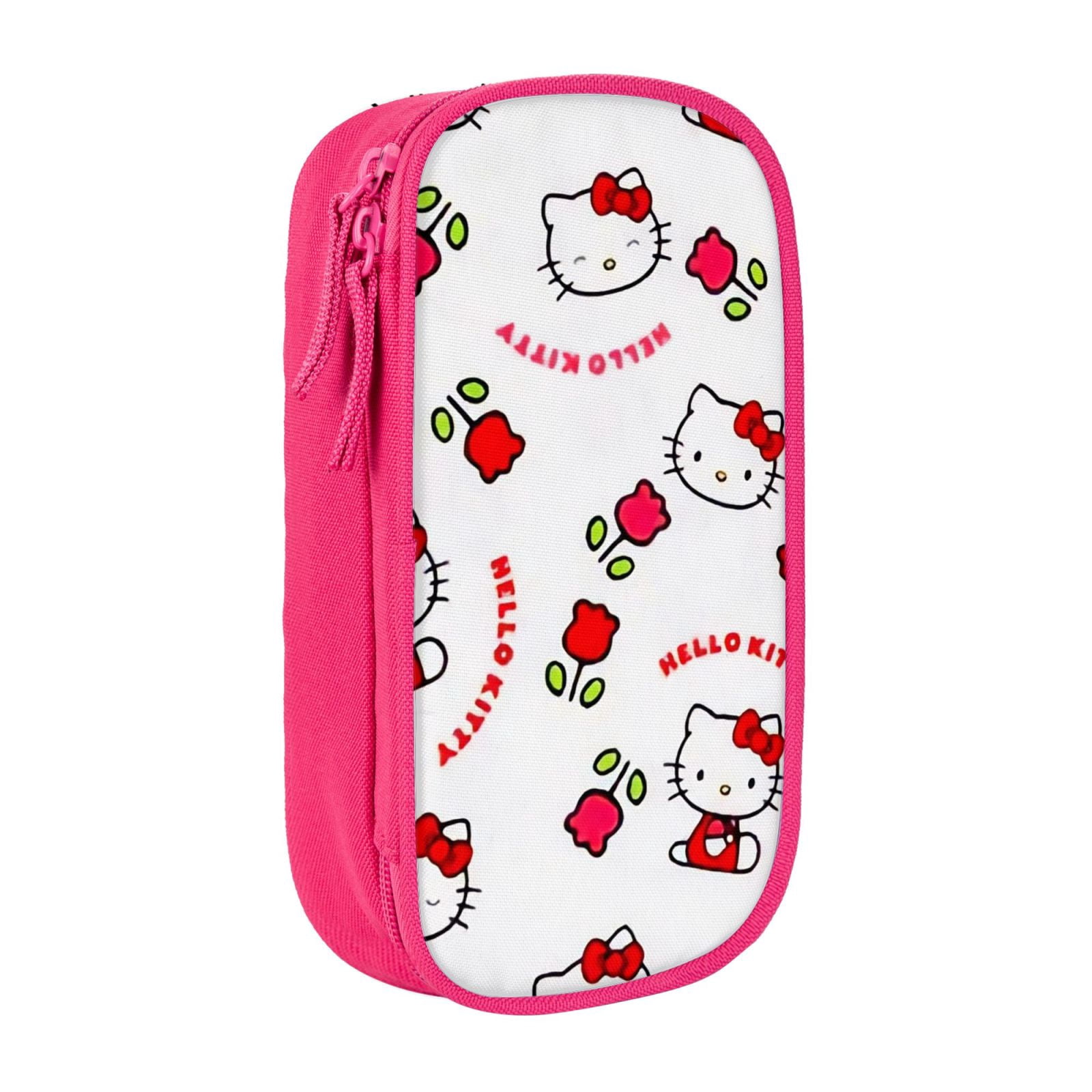Hello Kitty Flowers Pencil Case,Big Capacity Pencil Pouch Stationery ...