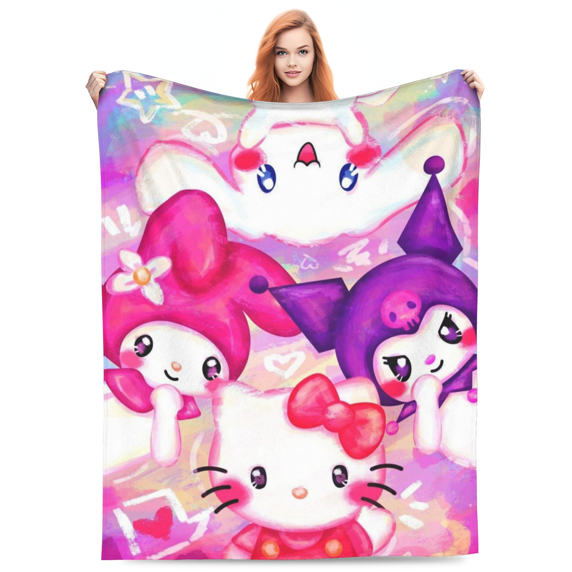 Hello Kitty Friend Kuromi Blanket Lightweight Throw Blanket Flannel ...
