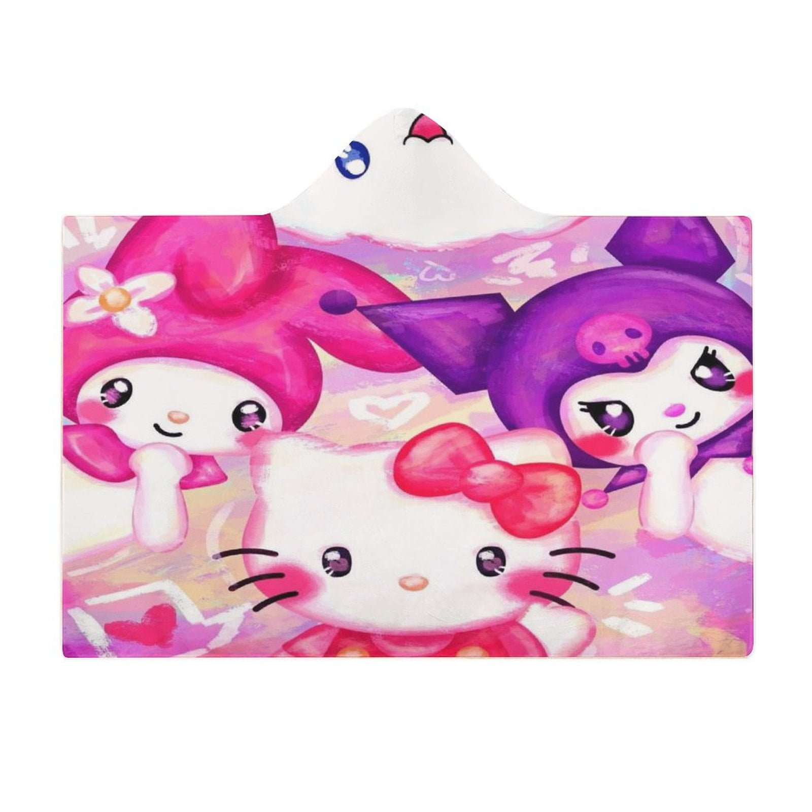 Hello Kitty Friend Kuromi Blanket Wearable Cartoon Cosplay Hoodie Throw ...