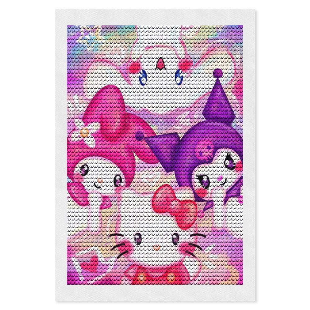 Hello Kitty Friend Kuromi Diamond Art Kits for Adults - 5D Diamond Art ...