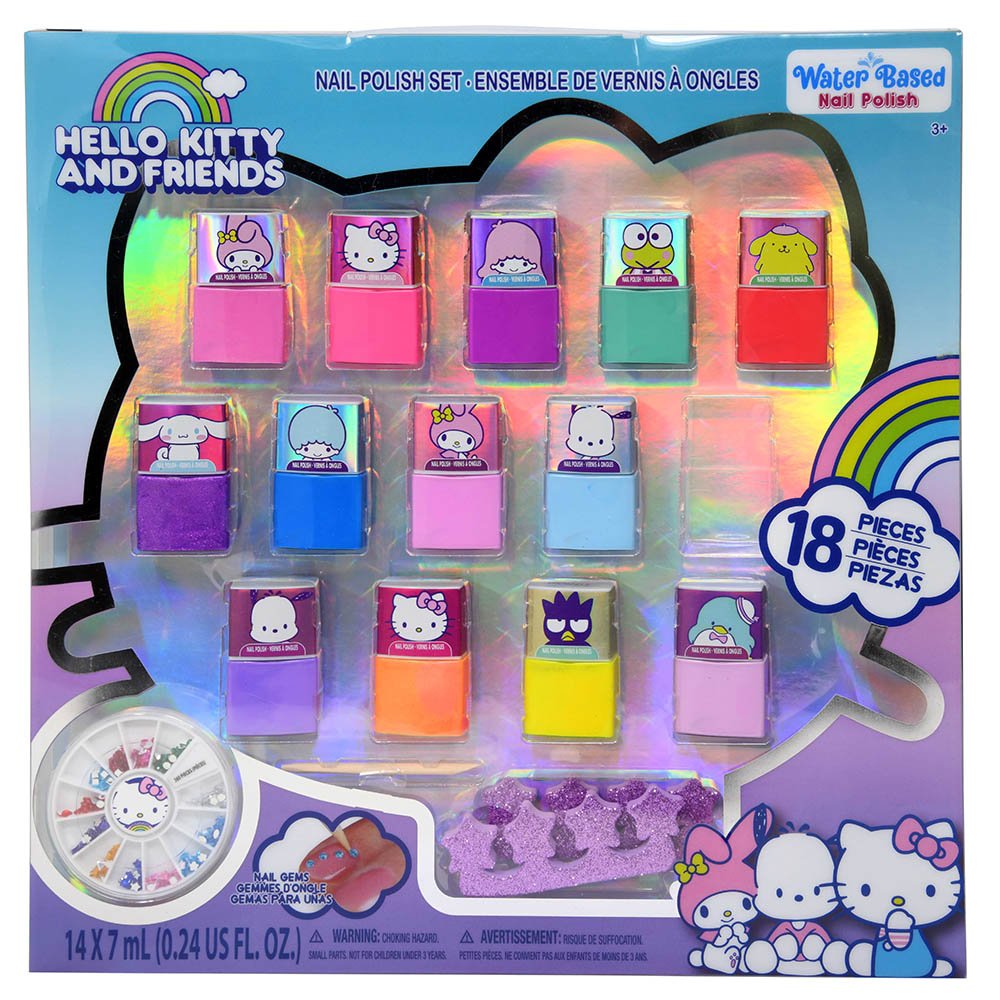 Hello Kitty & Friends 14 Nail Polish Set with Accessories in box ...