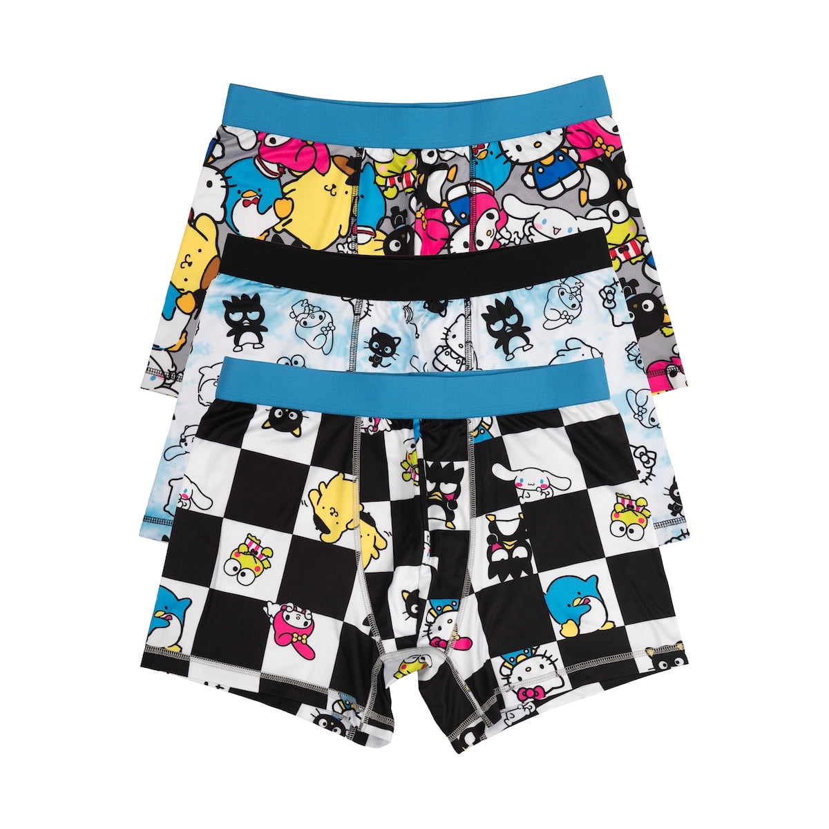Hello Kitty & Friends 3-Pack of Men's Character Boxer Briefs-XL ...