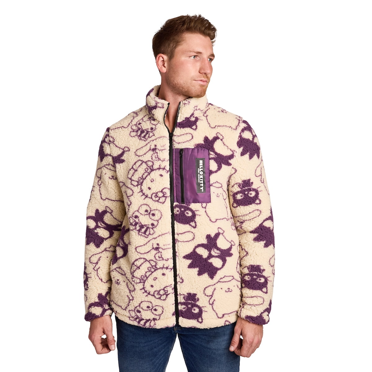 Hello Kitty & Friends All-Over Character Print Men's Long Sleeve ...