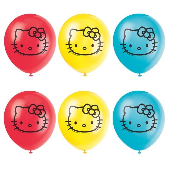 Hello Kitty & Friends Assorted Red, Yellow and Blue 12" Latex Balloons ...