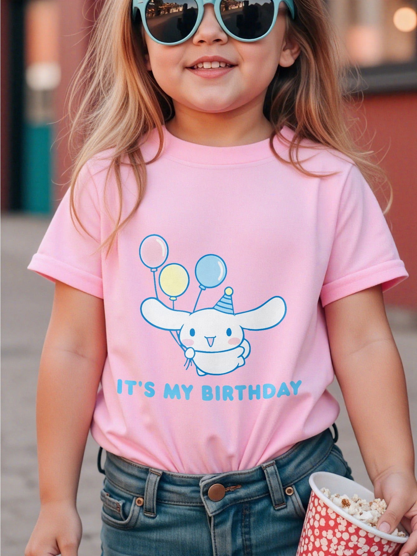 Hello Kitty & Friends Birthday Graphic Tee - Cute Cartoon Print, Crew ...
