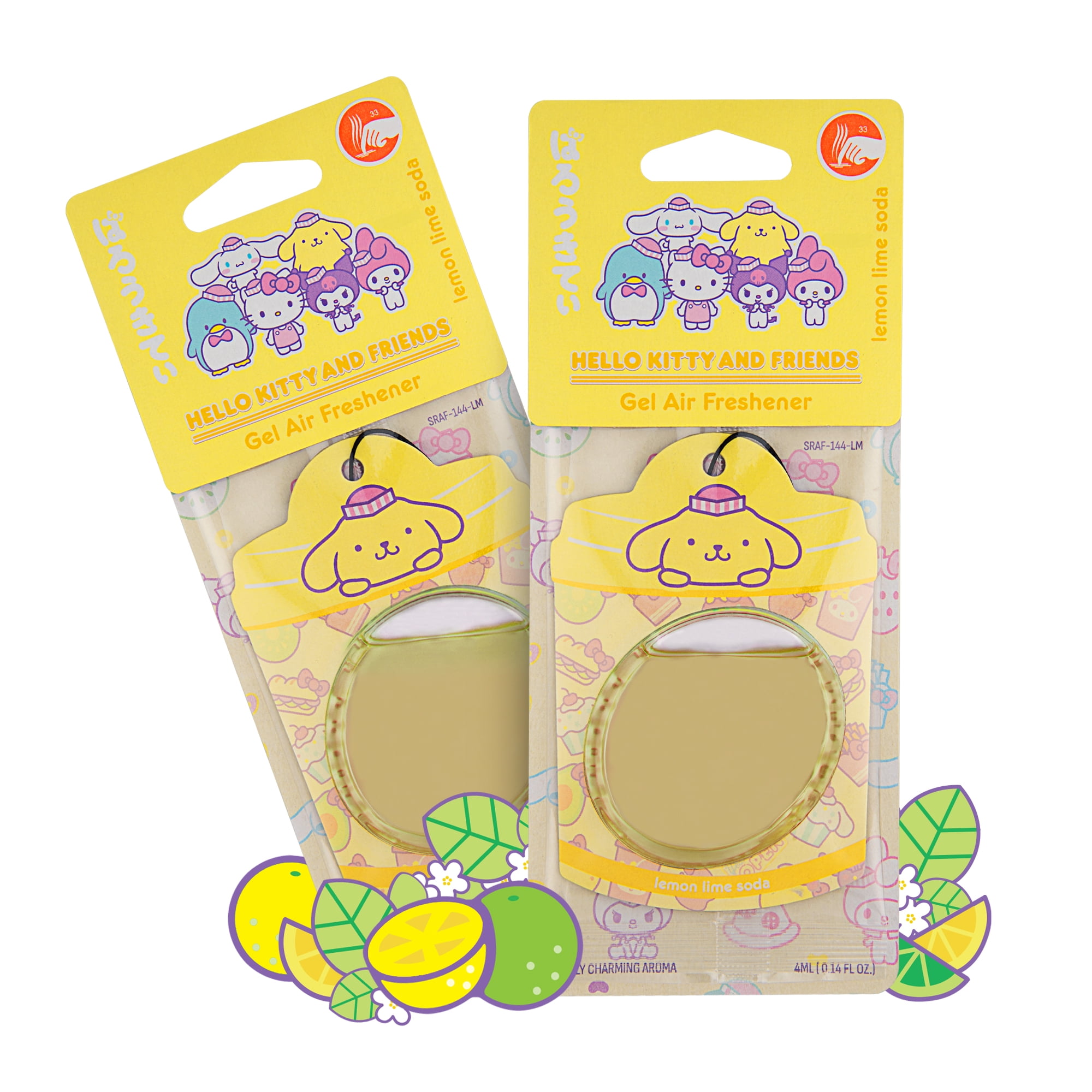Hello Kitty and Friends Car Air Freshener (Pompompurin - Lemon Lime ...