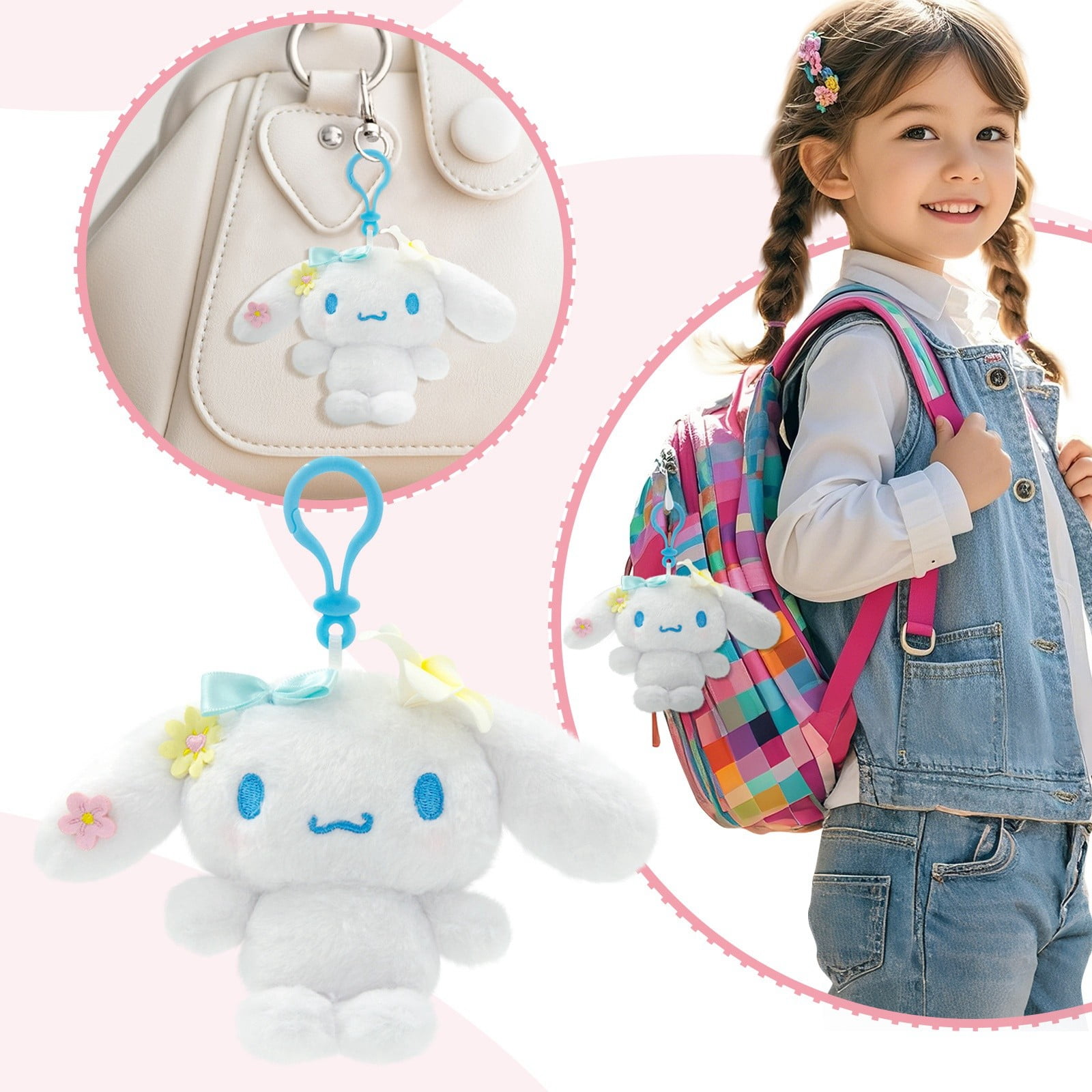 Hello Kitty Friends Character Plush Bag Clip Mini Plush Pendant Clip ...